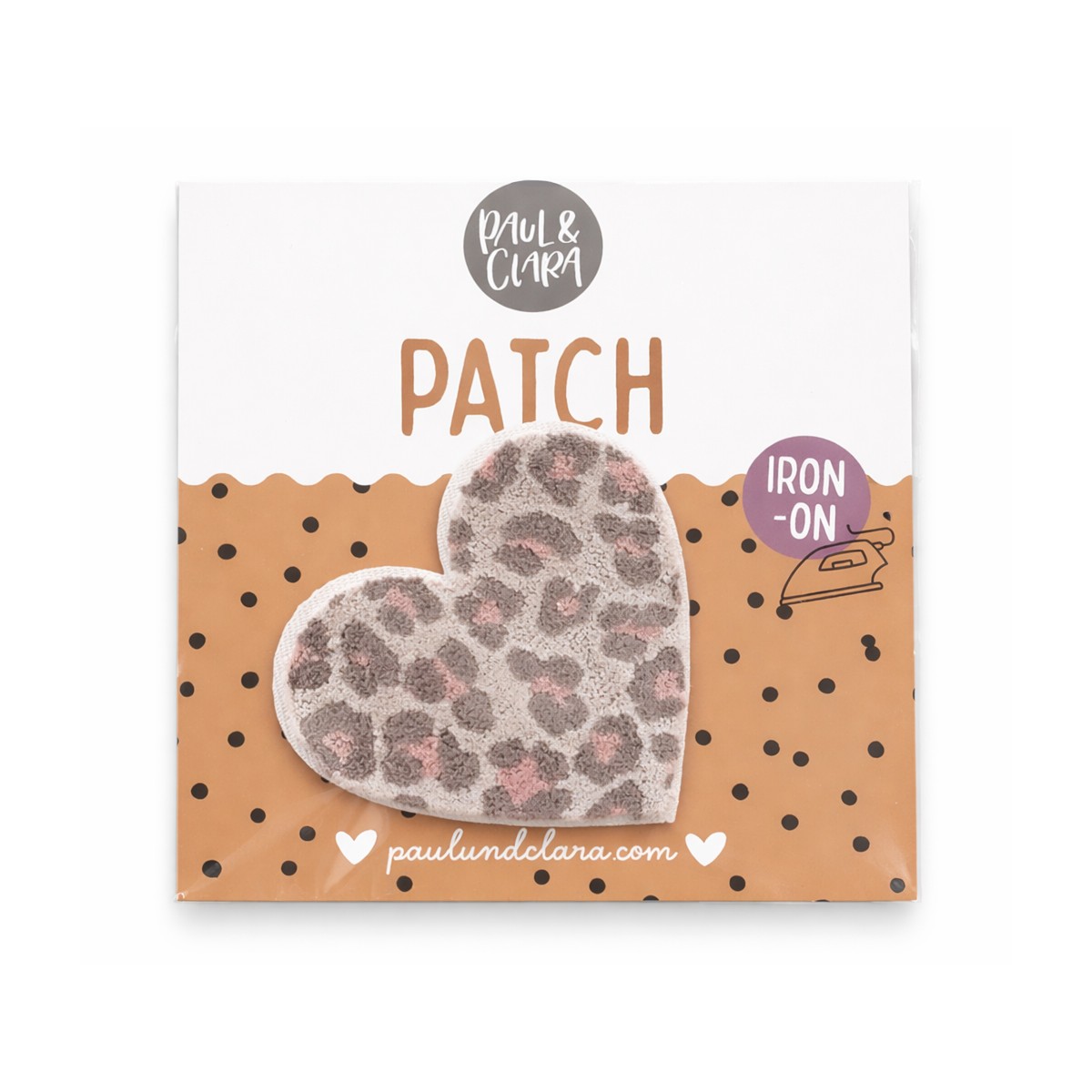 Paul und Clara Iron-On Fluff-Patch Leo-Herz zum Aufbügeln | Nähwelt Flach